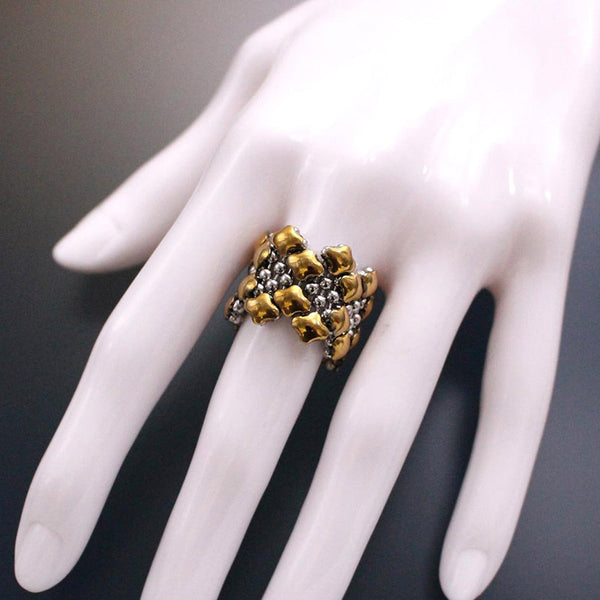 SG Liquid Metal Ring1 - SS / Gold Titanium (Stainless Steel Ring) by S